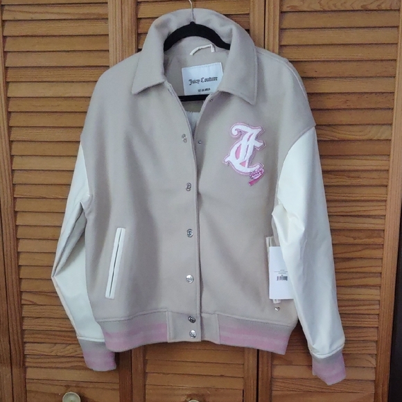 Juicy Couture | Jackets & Coats | Juicy Couture Nwt Beige White ...